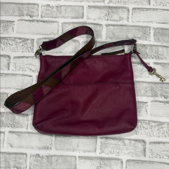 Fossil | Bags | Fossil Vintage Deep Red Leather Shoulder Or Cross Body ...
